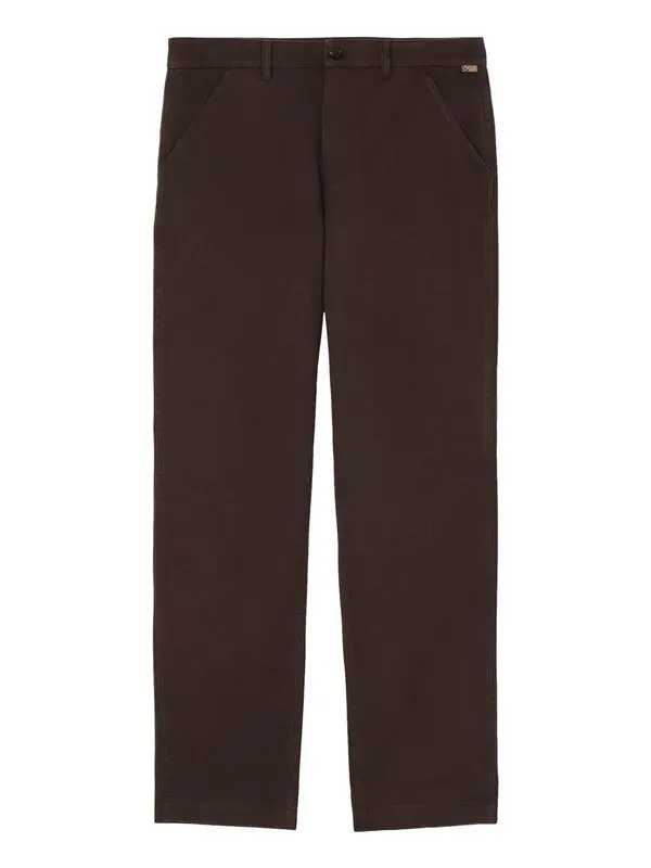 Burberry Cotton Twill Straight Chinos - Brown
