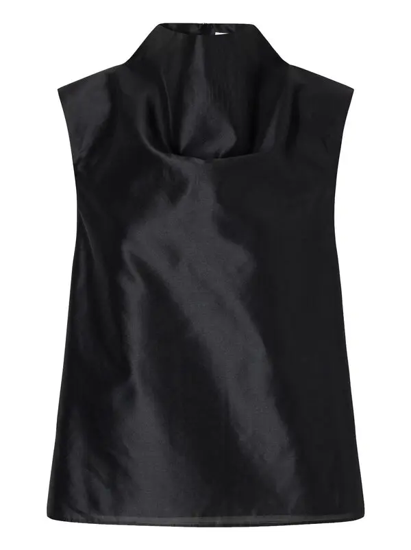 ALMADA Kiera Organza Top - Black