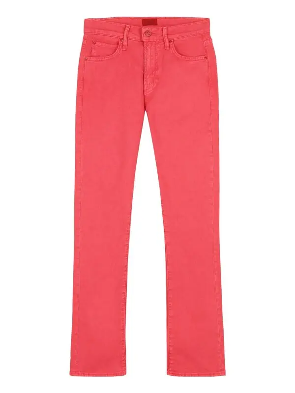 MOTHER Button Detailed Skinny Jeans - Red
