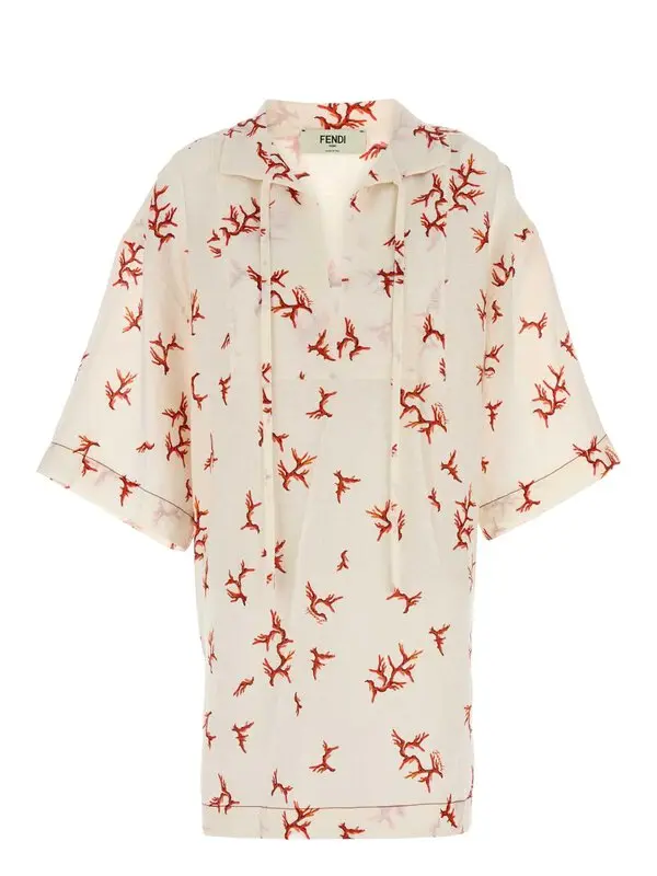 Fendi Printed Linen Kaftan - Multicolor