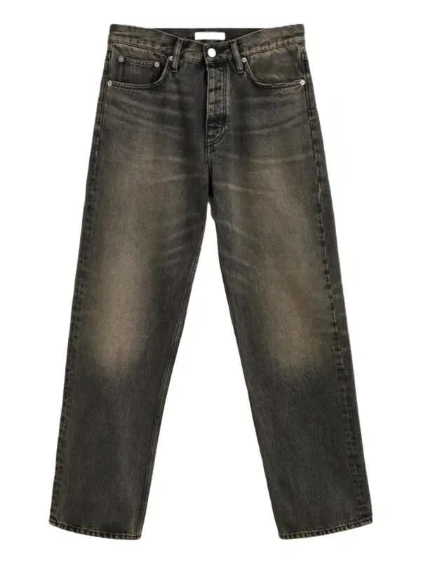 SUNFLOWER Faded-effect Loose-leg Jeans - Black