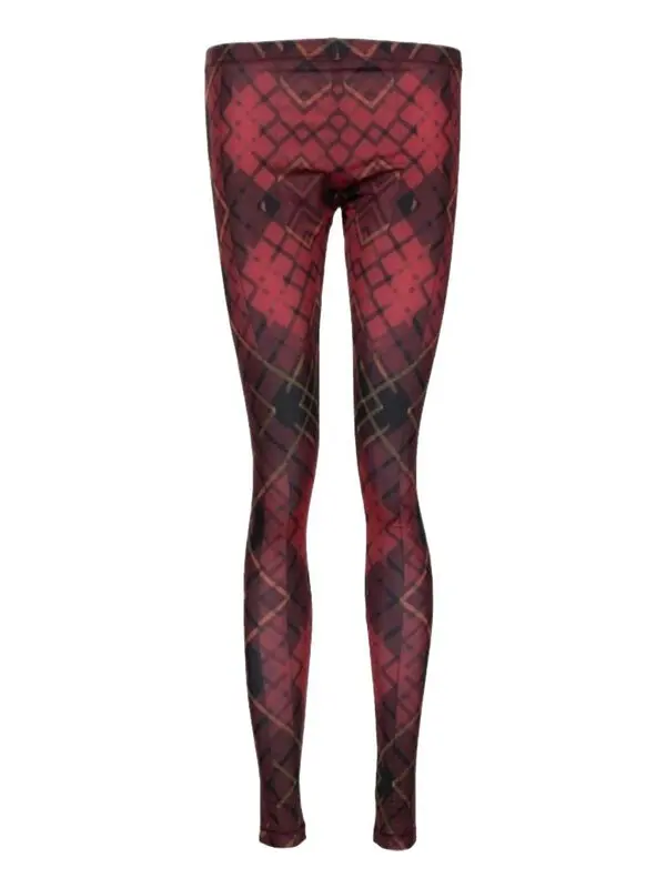 Alexander McQueen Classic Printed Pencil Leggings - Red