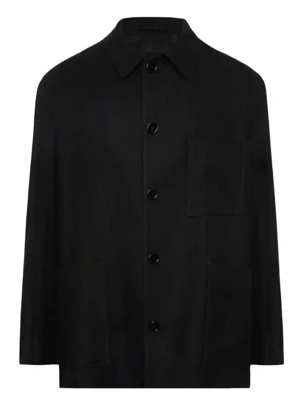 LARDINI Long-sleeve Shirt Jacket - Black