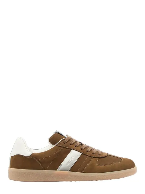 TOM FORD Lace-up Sneakers - Olive Brown
