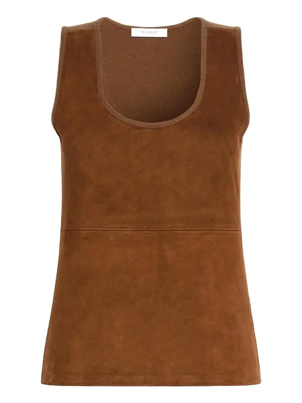 Max Mara Accordo Sleeveless Top - Camel