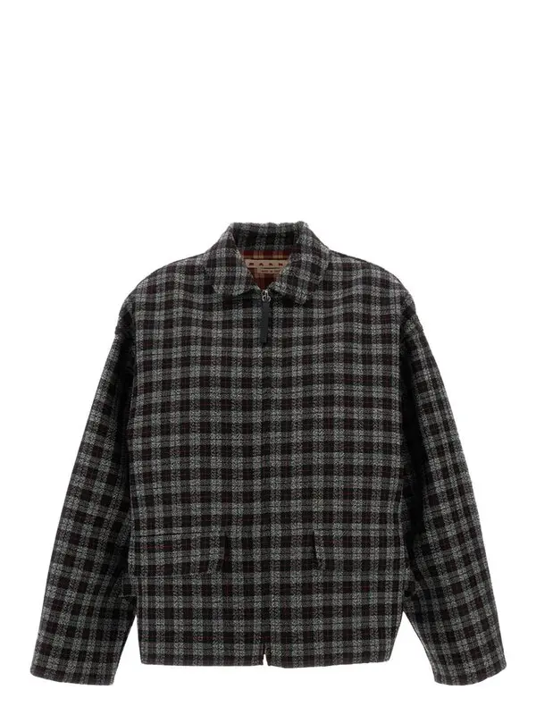 Marni Long Sleeve Check-pattern Jacket - Multicolored