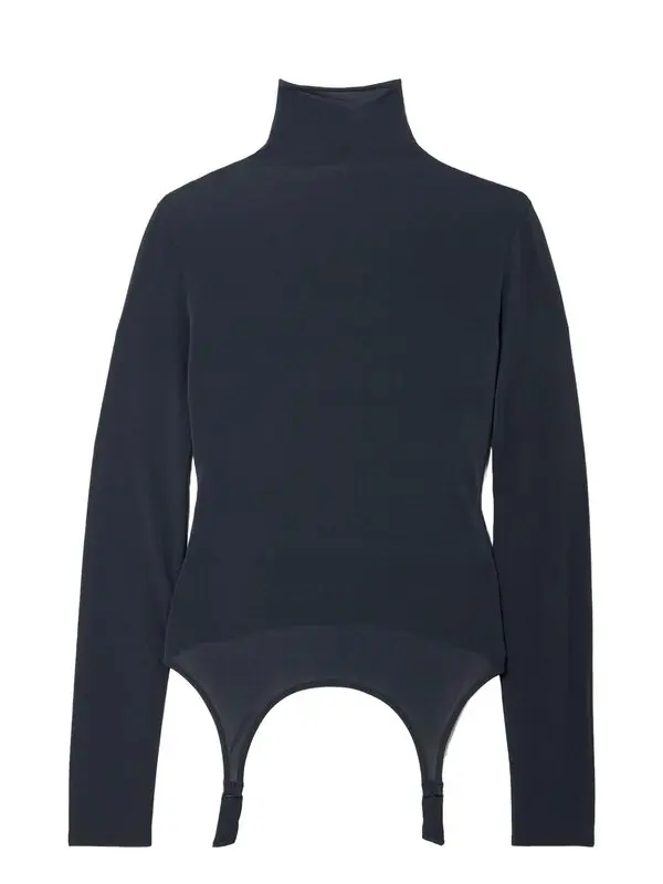 JEAN PAUL GAULTIER Form-fitting Turtleneck Top - Blue