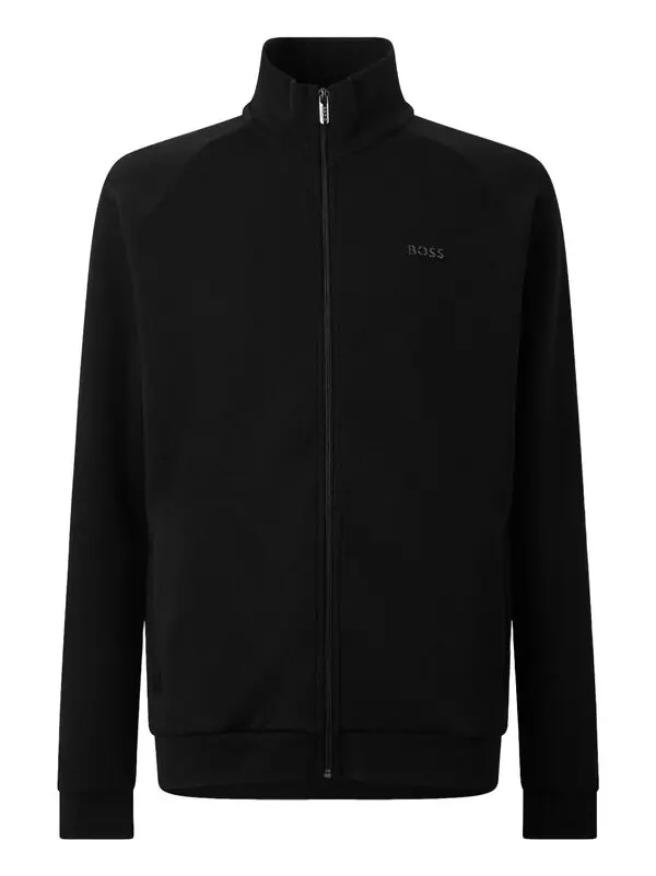 Hugo Boss Stand Collar Zip Jacket - Black