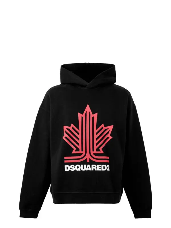 Dsquared2 Maple Logo Hoody Sn64 - Black
