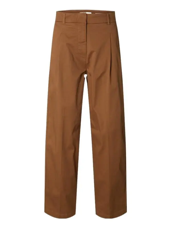 SELECTED Slwbarrel Trousers - Toffee