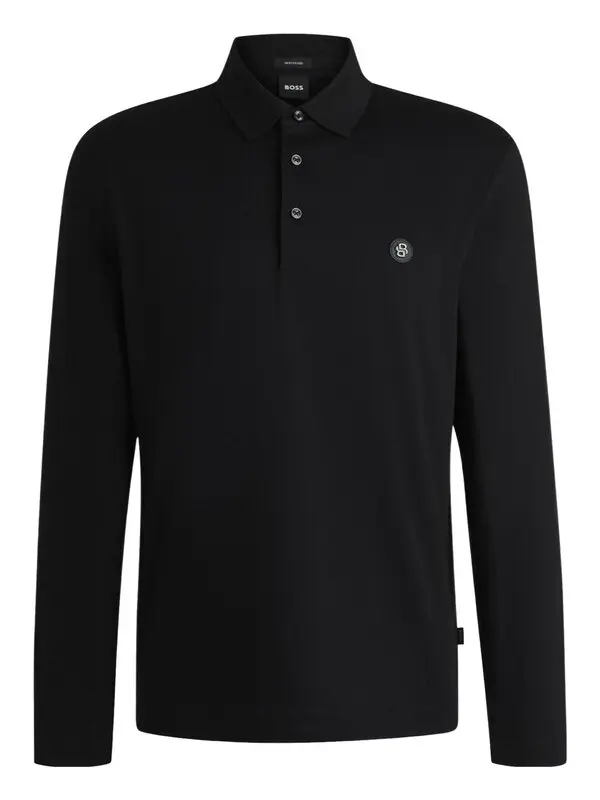 Hugo Boss Long-sleeve Polo Shirt - Black