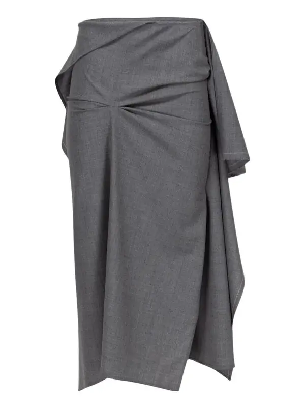 Victoria Beckham Pleated Skirt - Grey