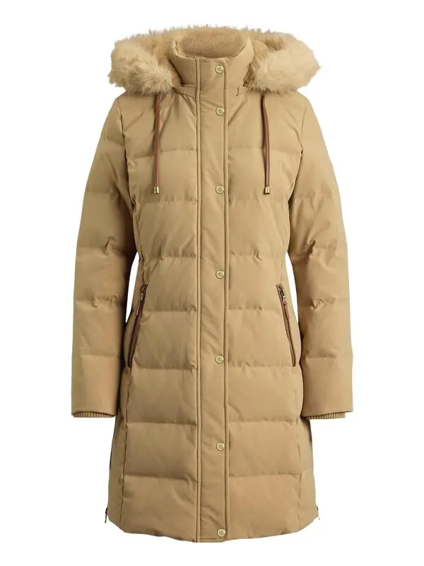 Ralph Lauren Mid-length Quilted Coat - Khaki