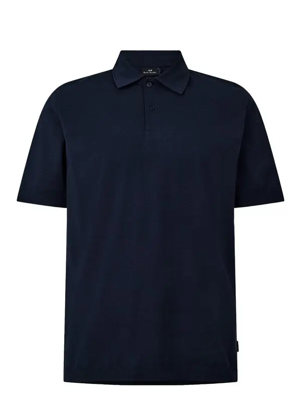 Paul Smith Short Sleeve Knitted Polo Shirt - Black
