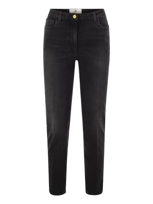 Elisabetta Franchi Tapered-leg Slim Fit Jeans - Black