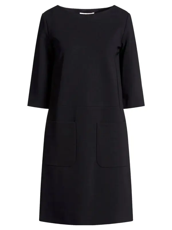 Max Mara Solid-colored Stretch Dress - Blue