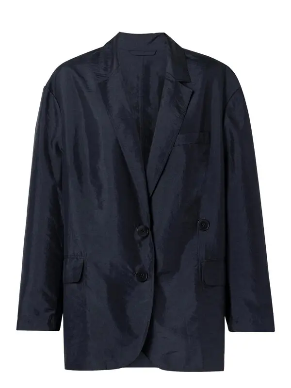 Tibi Oversized Shell Blazer - Black