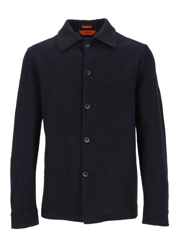 Barena Venezia Cedrone Felted Overshirt - Blue