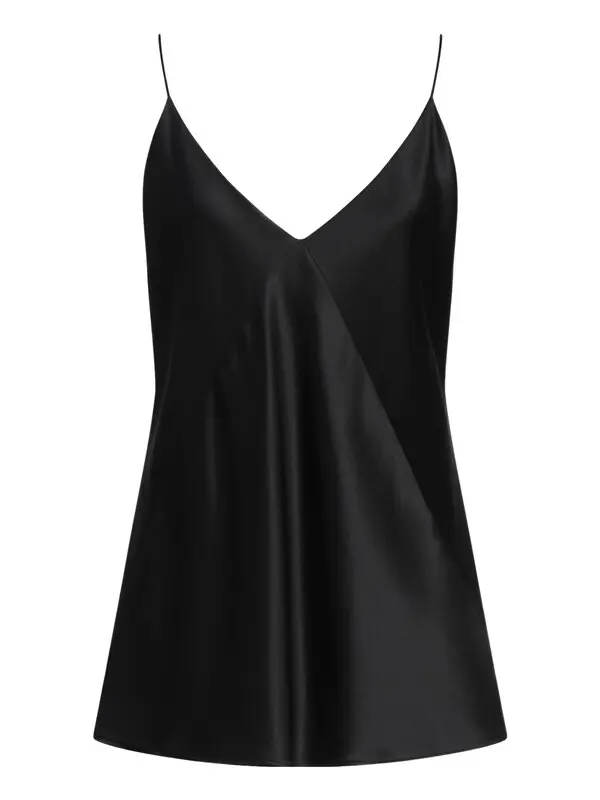 Max Mara Solid-colored Satin Camisole - Black