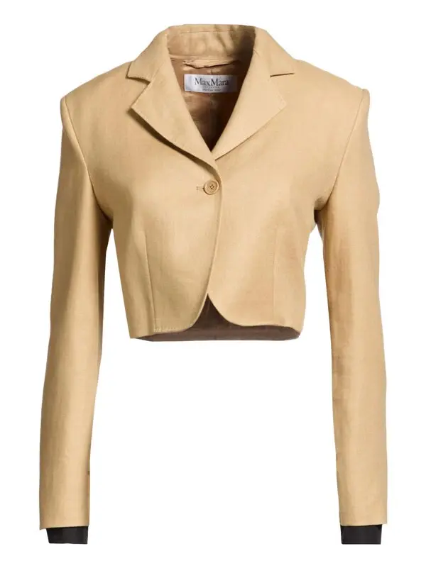 Max Mara Minimalist Single- Blazer - Sand-colored