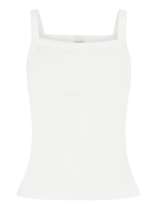 FLORE FLORE May Organic Cotton-jersey Tank - White