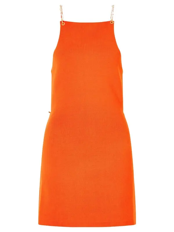 Cult Gaia Open-back Embellished Stretch Mini Dress - Orange