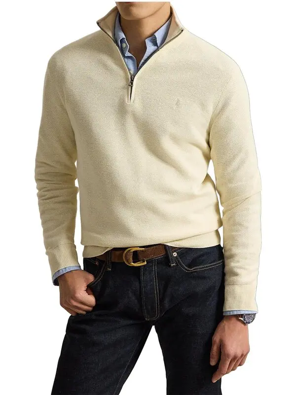 Polo Ralph Lauren Half-zip Mock Neck Knit Sweater - Multicolor