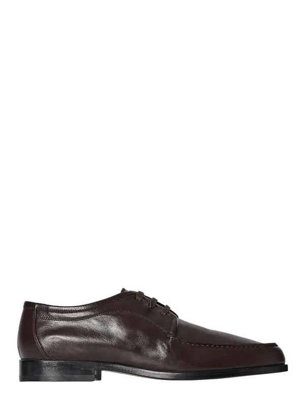 THE ROW Nino Derby Shoes - Dark Brown