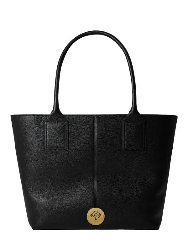 Mulberry Leather Tote Bag - Black