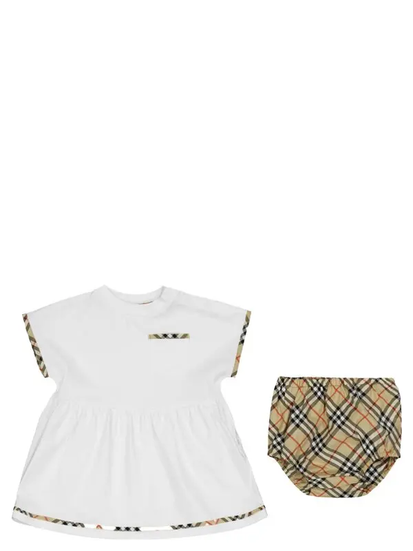 Burberry Cotton Baby Dress - White