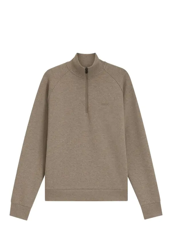 Hugo Boss Half Zip Knit Sweater - Gray