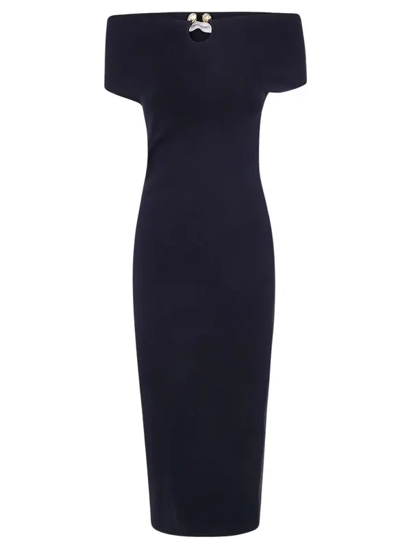 Alberta Ferretti Slit-detail Dress - Black