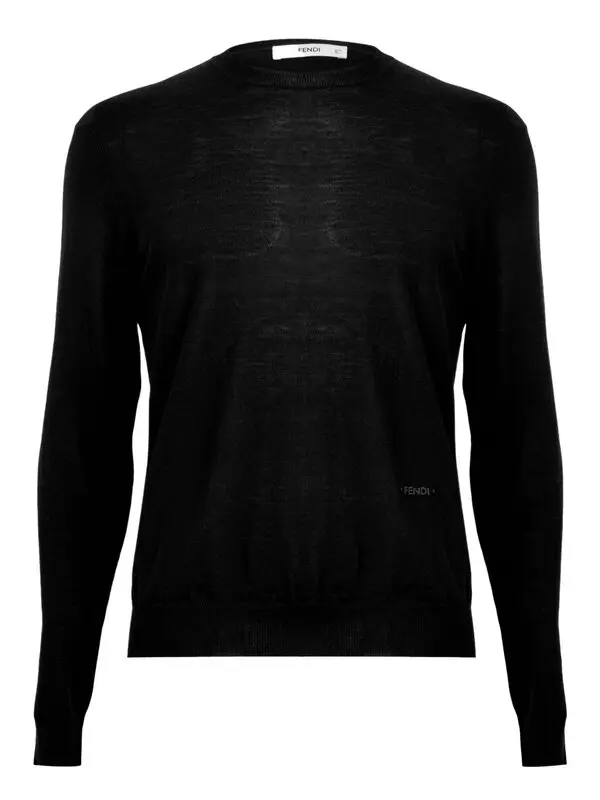 Fendi Fine Gauge Knit Sweater - Black