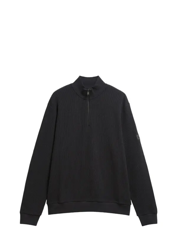 Barbour Quarter-zip Stand Collar Sweatshirt - Black