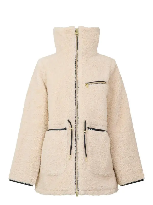 Barbour Cream Teddy Fleece Coat - No