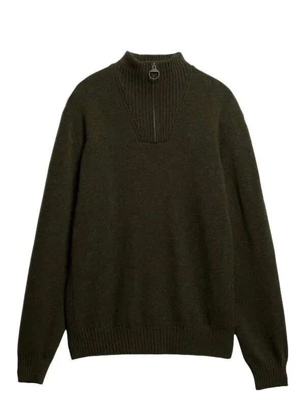 Barbour Half-zip Mock Neck Knit Sweater - Black