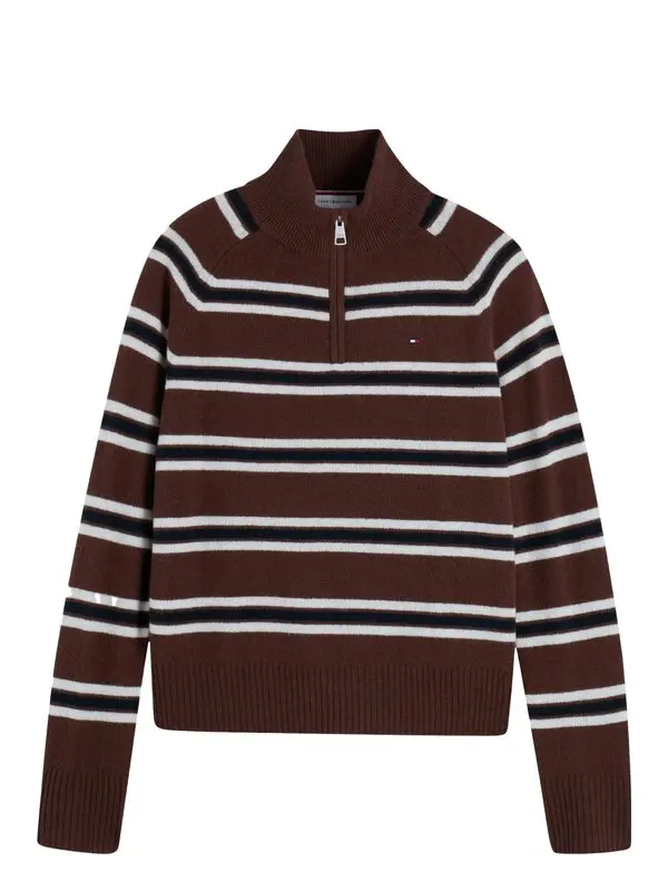Tommy Hilfiger Long-sleeved Striped Knitted Sweater - No