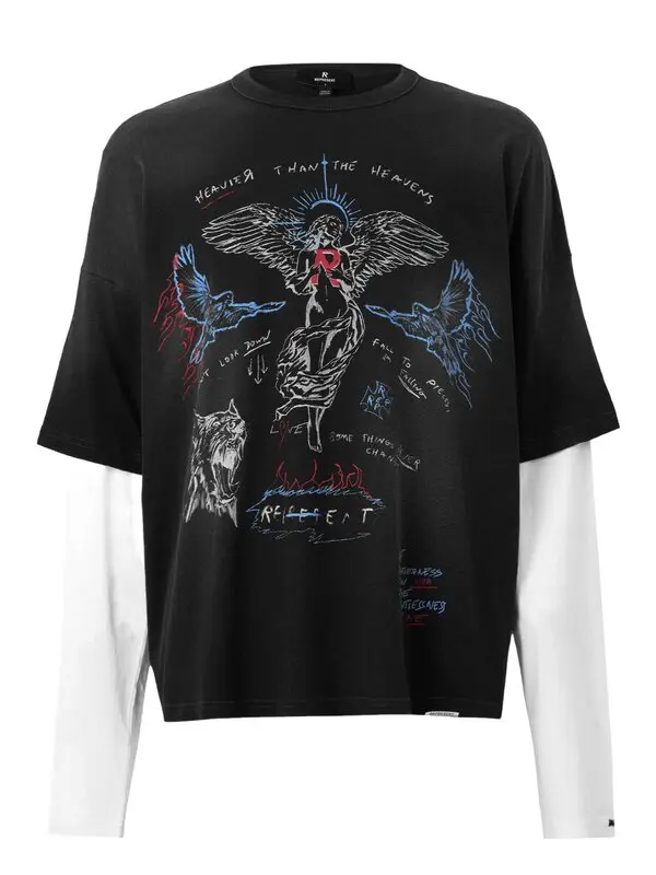 REPRESENT Angel Graffiti Fake Two-piece Long Sleeve Tee - No