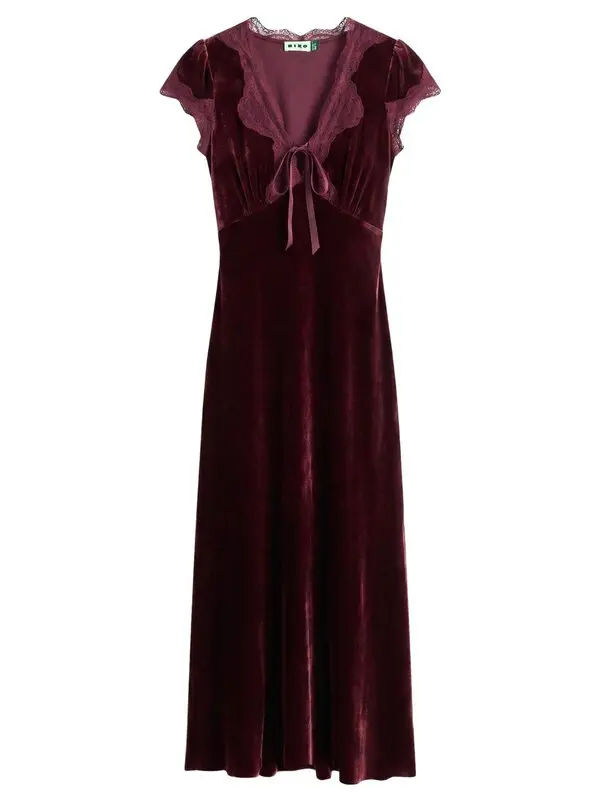 Rixo Classic Tea-length Dress - Brown