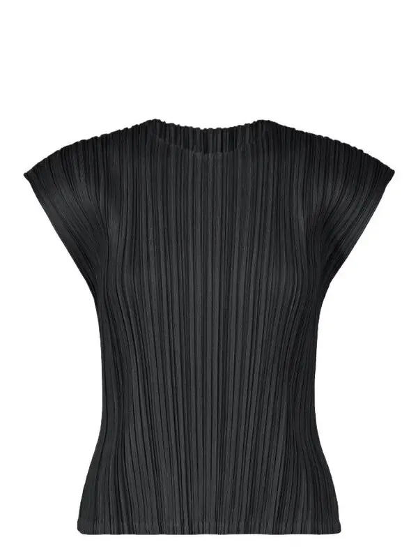 Issey Miyake Mellow Pleats Top - Black