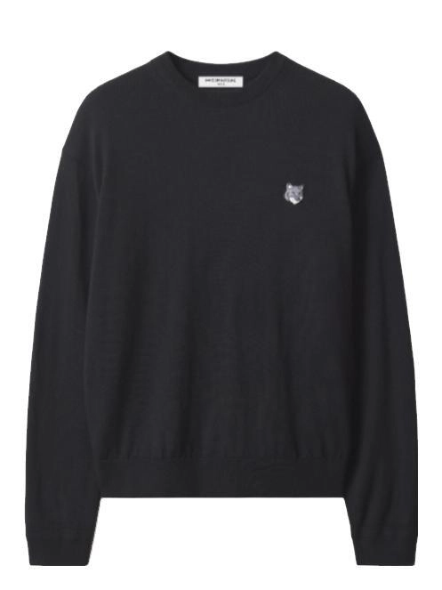 Maison Kitsuné Fox Head Merino Sweater - Black