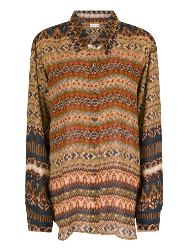Dries Van Noten Long Sleeve Buttoned Shirt - No