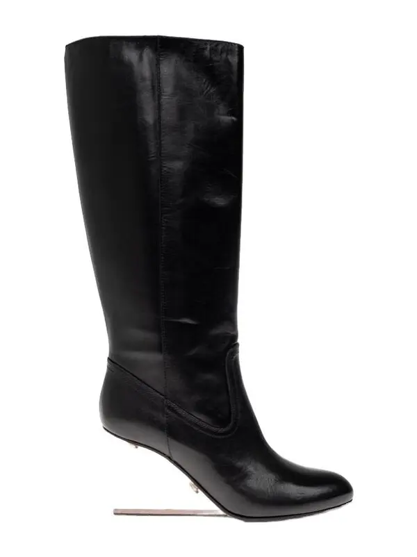 MAISON MARGIELA 80mm Leather Knee-high Boots - Black