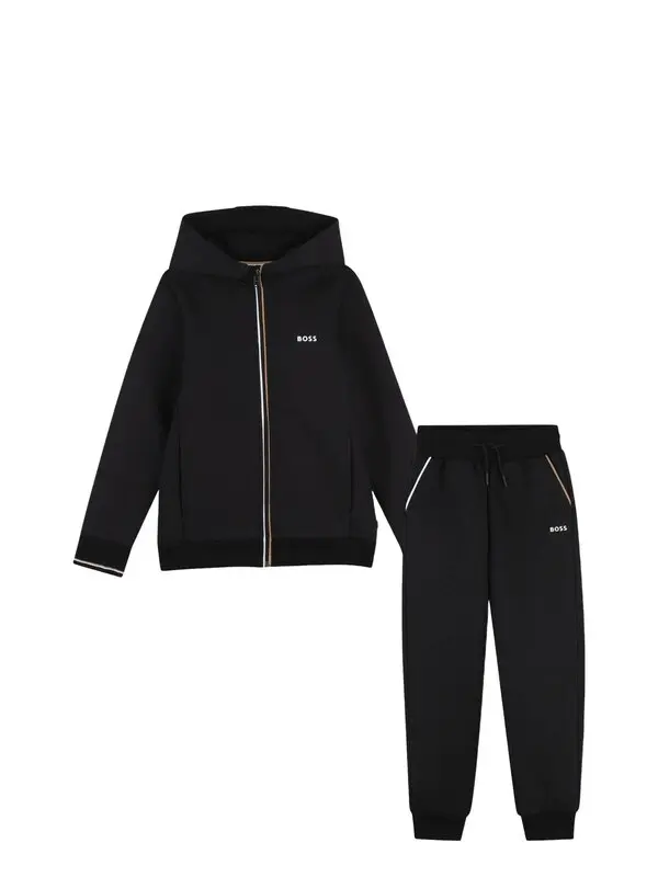 Hugo Boss Hooded Zip-up Sports Tracksuit Set - Black
