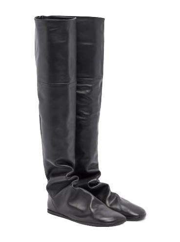 LEMAIRE Leather Knee-high Boots - Black