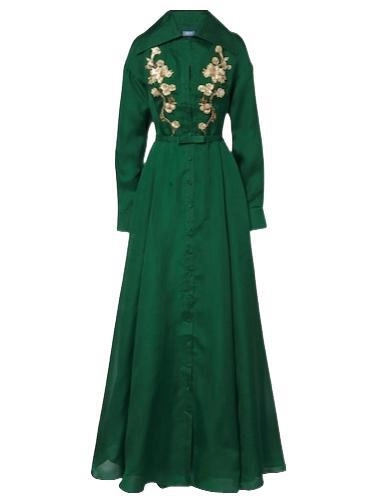 LEO Belted Embellished Silk Gown - No