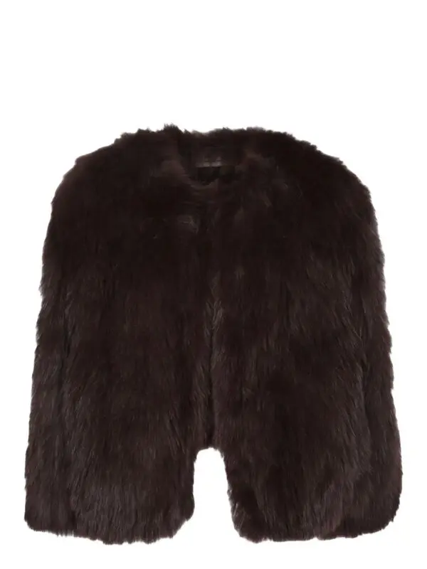 YVES SALOMON Long-sleeved Fur - Black