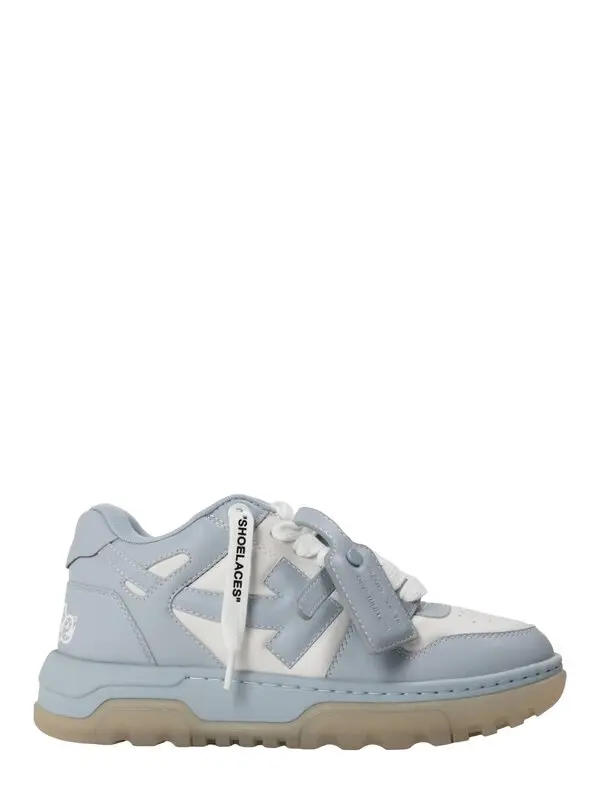 Off-White Light Blue Color-block Thick Sole Sneaker - White