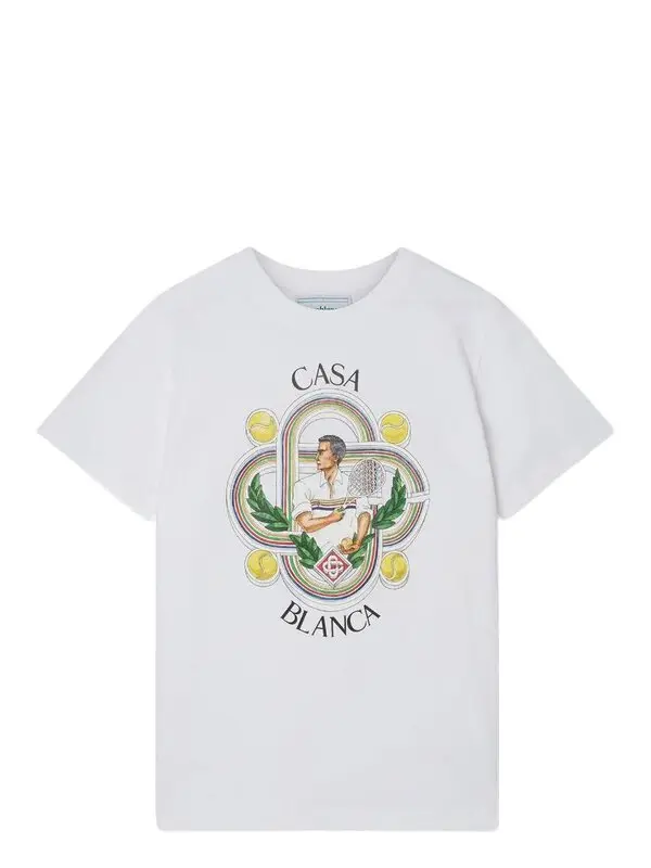 Casablanca Illustration-printed Crewneck T-shirt - White
