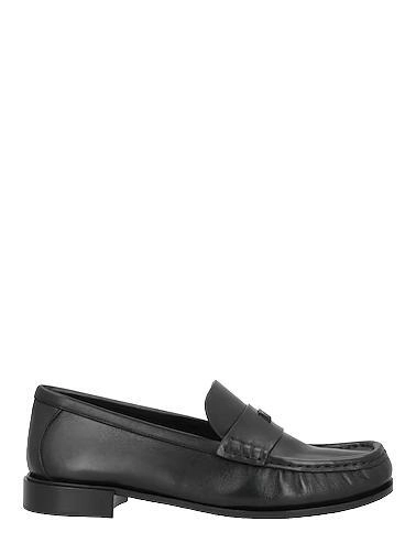 Max Mara Genuine Leather Loafers - Black